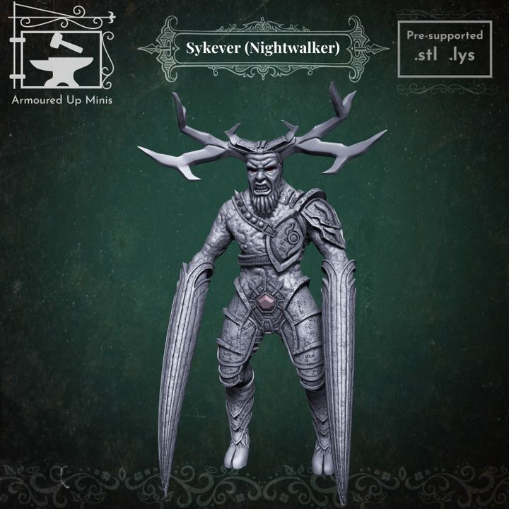 3D Printable Sykever (Nightwalker) by Armoured Up Minis